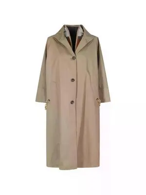 BAZAR DELUXE Button-front Trench Coat With Chain Detail