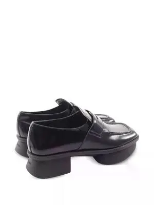Prada Leather Platform Loafers
