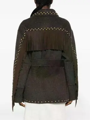 P.a.r.o.s.h Embellished Fringe-trim Wool Jacket