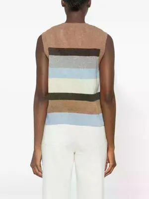 YERSE Striped Knit Gilet