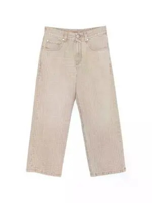 Brunello Cucinelli Prince Of Wales Check Jeans - Neutrals