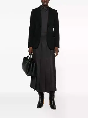 P.a.r.o.s.h Single-breasted Notched Lapel Blazer - Black