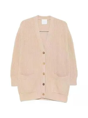 Malo Ribbed Knit V-neck Cardigan