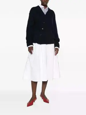 JIL SANDER Asymmetric Ribbed-knit Cardigan