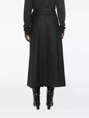 P.a.r.o.s.h Pleated Buckle-fastening Maxi Skirt