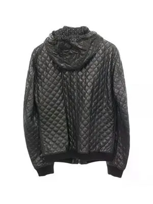 Dolce & Gabbana Quilted Leather Hooded Jacket