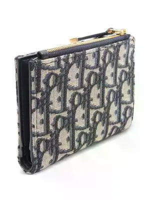 Dior 2020s 30 Montaigne Dahlia Oblique Bi-fold Wallet - Neutrals