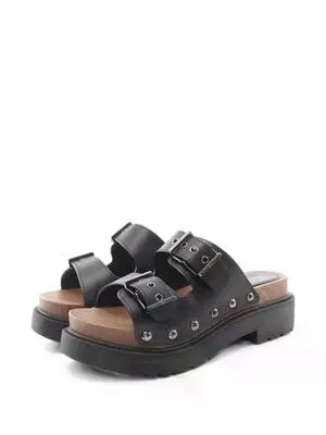 Dior Leather Buckled Platform Sandals