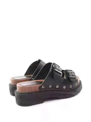 Dior Leather Buckled Platform Sandals