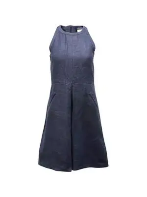 Max Mara Halterneck Sleeveless Textured Dress