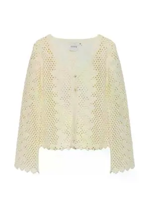 Posse Saskia Crochet-knit Cardigan - Neutrals