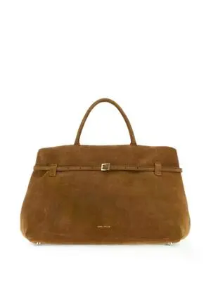 Manu Atelier Le Cambon 40 Suede Handbag - Brown