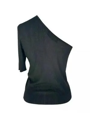 IRO PARIS One-shoulder Ribbed Knit Top With Asymmetric Design