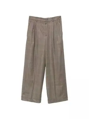 ROSSI Nevin Check-pattern Wide-leg Trousers