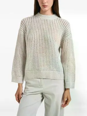 Peserico Sequin-embellished Open-knit Sweater