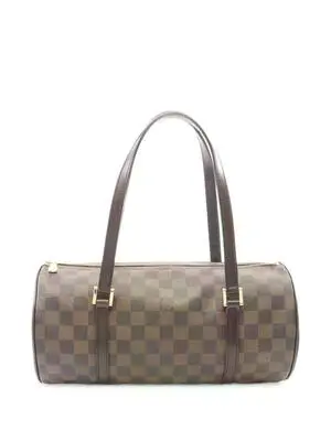 LOUIS VUITTON 2005 30 Papillon Damier Ebene Canvas Tote Bag - Brown