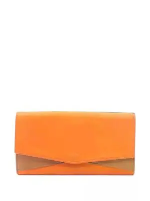 Bottega Veneta 2000s Bi-fold Long Wallet - Orange