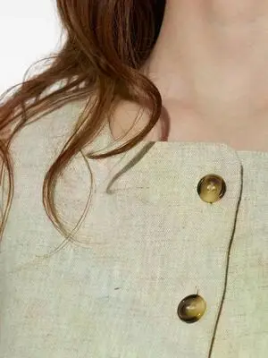 Posse Emma Linen Button-down Mini Dress