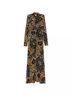 Ulla Johnson Ida Paisley-print Ruched Maxi Dress - Blue