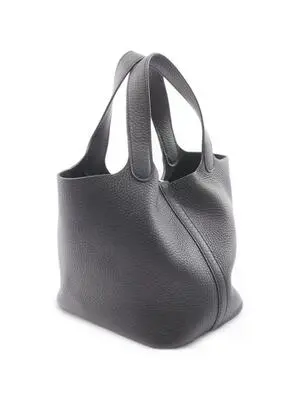 Hermès 2025 Pm Picotin Lock Leather Tote Bag - Black