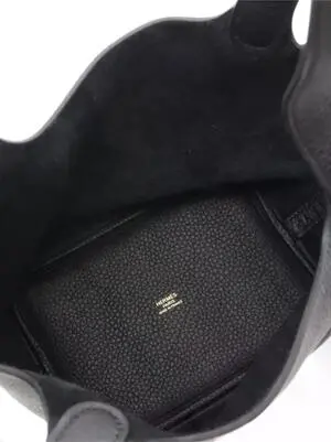 Hermès 2025 Pm Picotin Lock Leather Tote Bag - Black
