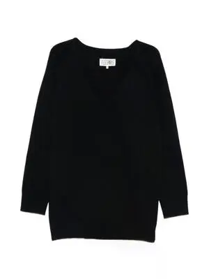 MAISON MARGIELA V-neck Raglan-sleeve Fine Knit Sweater