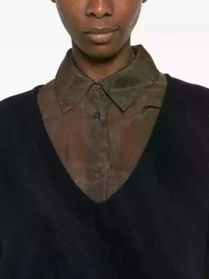 MAISON MARGIELA V-neck Raglan-sleeve Fine Knit Sweater