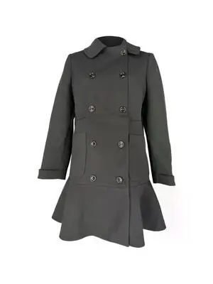Miu Miu Double-breasted Ruffle Coat