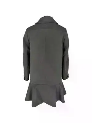 Miu Miu Double-breasted Ruffle Coat