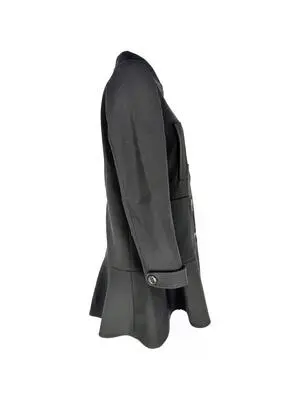 Miu Miu Double-breasted Ruffle Coat