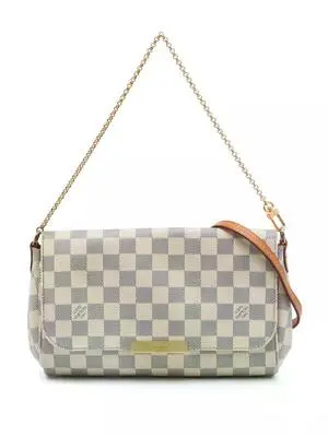 LOUIS VUITTON Damier Azur Favorite Mm Satchel - White
