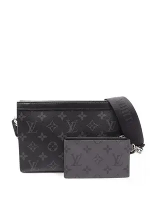 LOUIS VUITTON Monogram Eclipse Shoulder Bag - Black