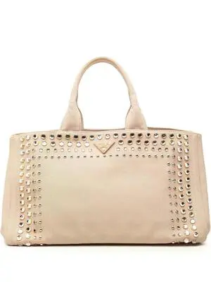 Prada 2013-2026 Large Canvas Canapa Bijoux Satchel