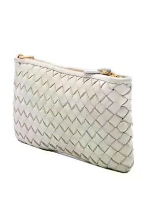 Bottega Veneta Nappa Intrecciato Pouch On Strap Cross Body Pouch - White