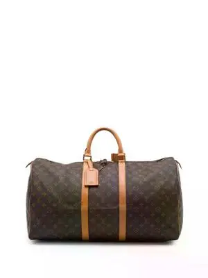 LOUIS VUITTON 1992 Monogram Keepall 55 Travel Bag - Brown