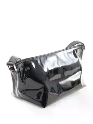 Saint Laurent Enamel Logo Print Shoulder Bag