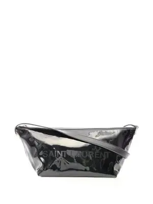 Saint Laurent Enamel Logo Print Shoulder Bag