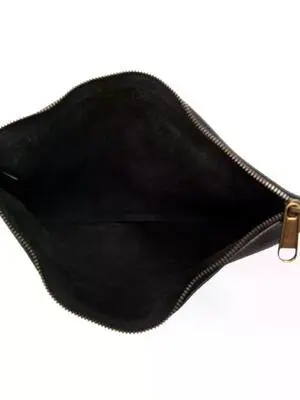 Gucci 2000-2015 Medium Calfskin Logo Portfolio Clutch Bag