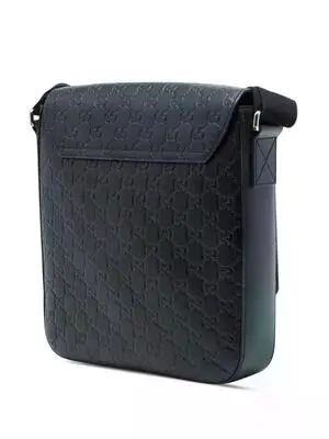Gucci Ssima Flap Messenger Bag - Black