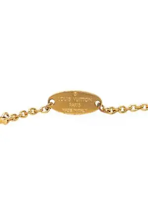 LOUIS VUITTON Plated Strass Iconic Pendant Necklace - Gold