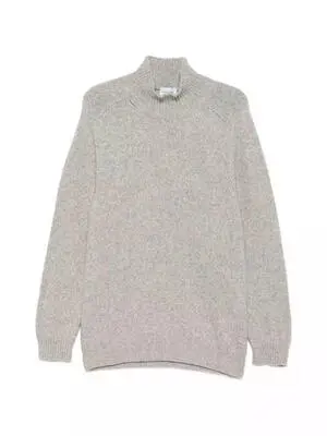 SCAGLIONE Raglan-sleeve High-neck Sweater - Grey