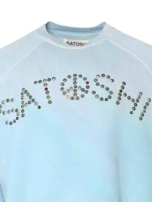 SATOSHI NAKAMOTO Star Embellished Crewneck Sweater - Blue