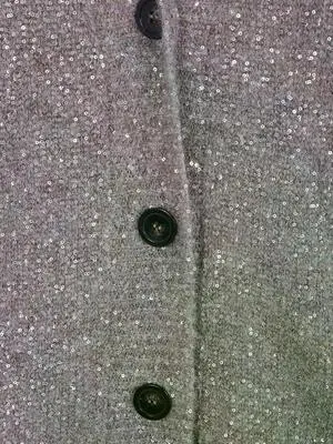 D.exterior Sequin-embellished V-neck Cardigan - Brown