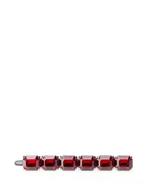 MAISON MICHEL Lexie Crystal-embellished Hair Clip - Red
