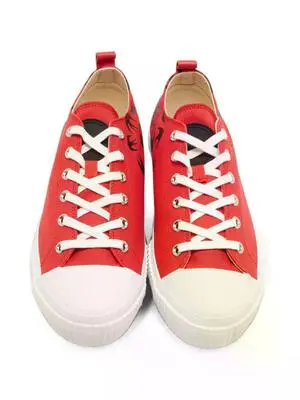 Alexander McQueen Swallow Printed Lace-up Sneakers