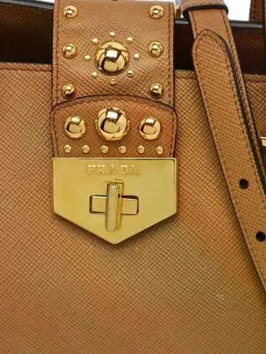 Prada Promenade Studded Tote Bag