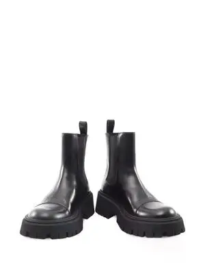 Balenciaga Round Toe Lug Sole Chelsea Boots