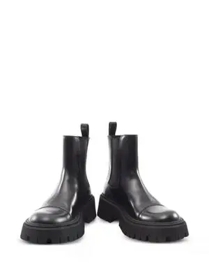 Balenciaga Round Toe Lug Sole Chelsea Boots
