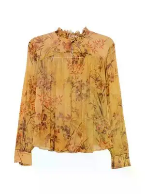 FORTE_FORTE Floral-print Ruffled Blouse - Neutrals