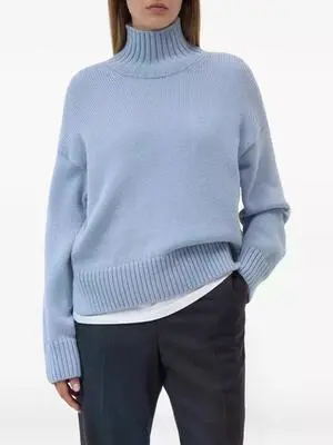 Closed Ribbed Roll Neck Sweater